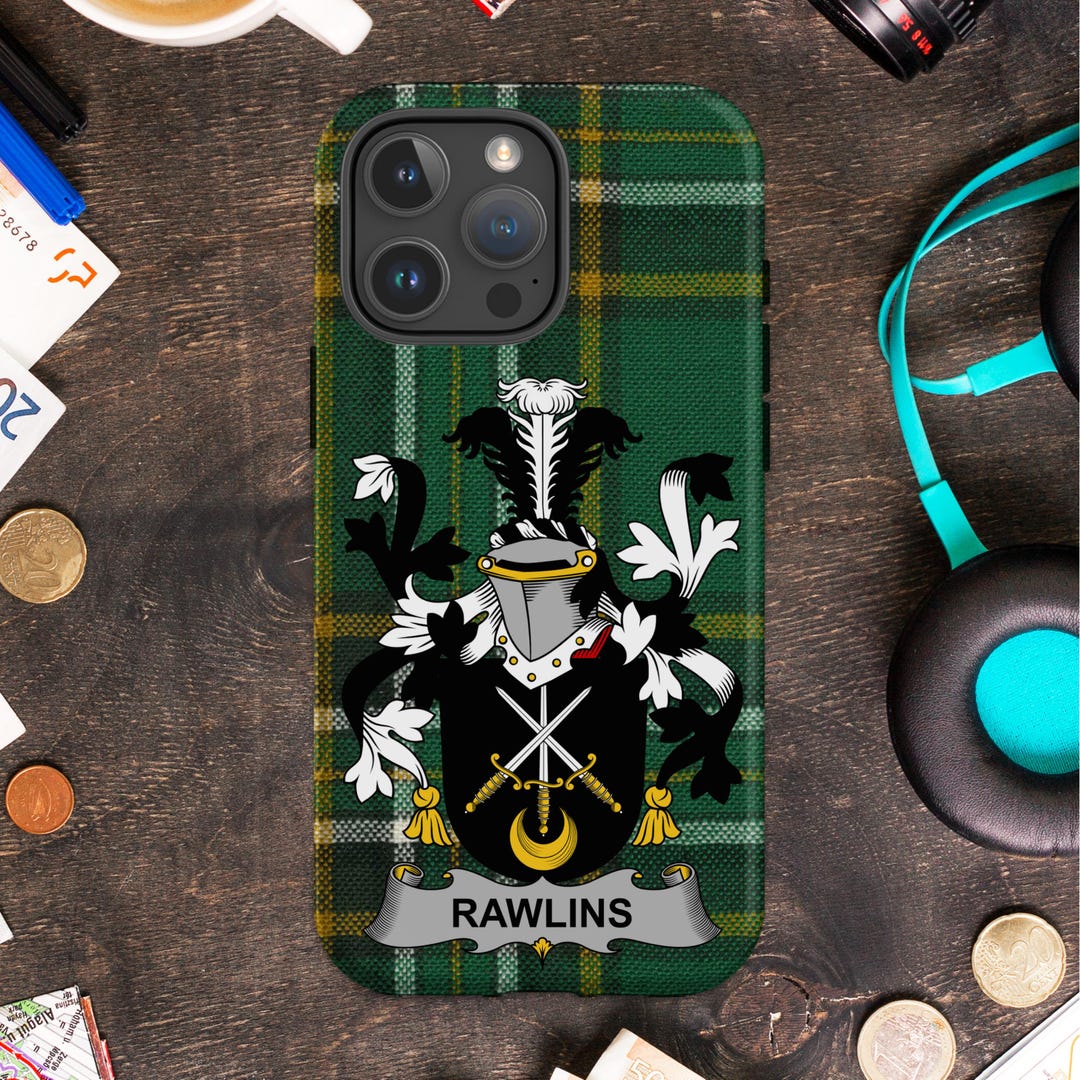 Rawlins Irish Coat of Arms Phone Case, Irish National Tartan Phone ...