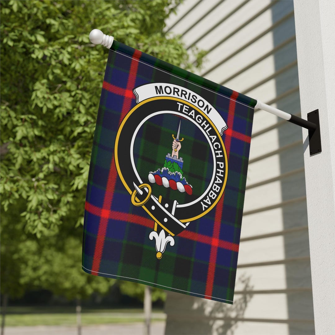 Morrison Scottish Clan Crest Tartan Garden Flag: Heritage Decor - Etsy
