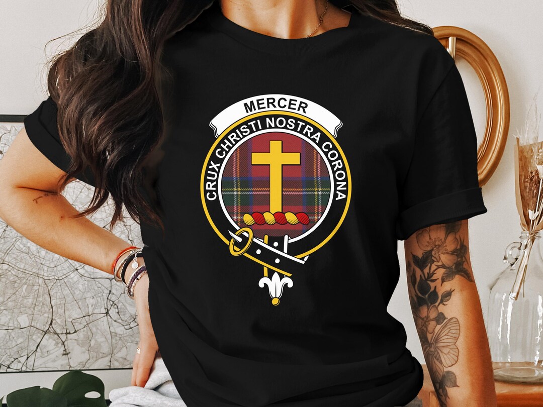Mercer Clan Crest Apparel: Scottish Tartan T-shirt, Sweatshirt & Hoodie ...