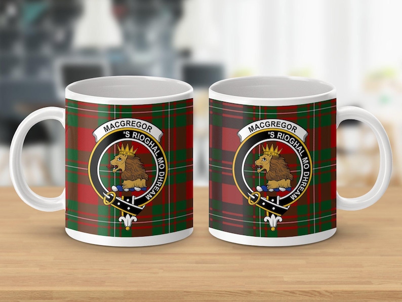 Macgregor Clan Tartan Crest Mug: Scottish Heritage Gift - Etsy