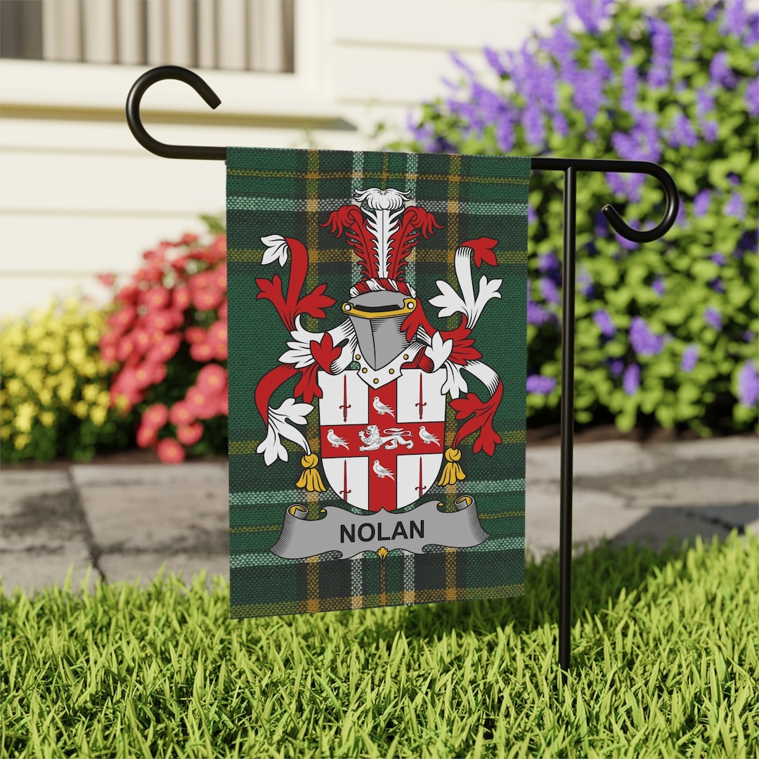 Nolan Coat of Arms Irish Garden & House Banner, Irish Tartan Flag ...
