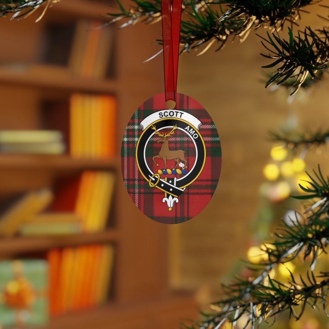 Scottish Clan Crest Ornament: Tartan Family Tree Decoration - Etsy