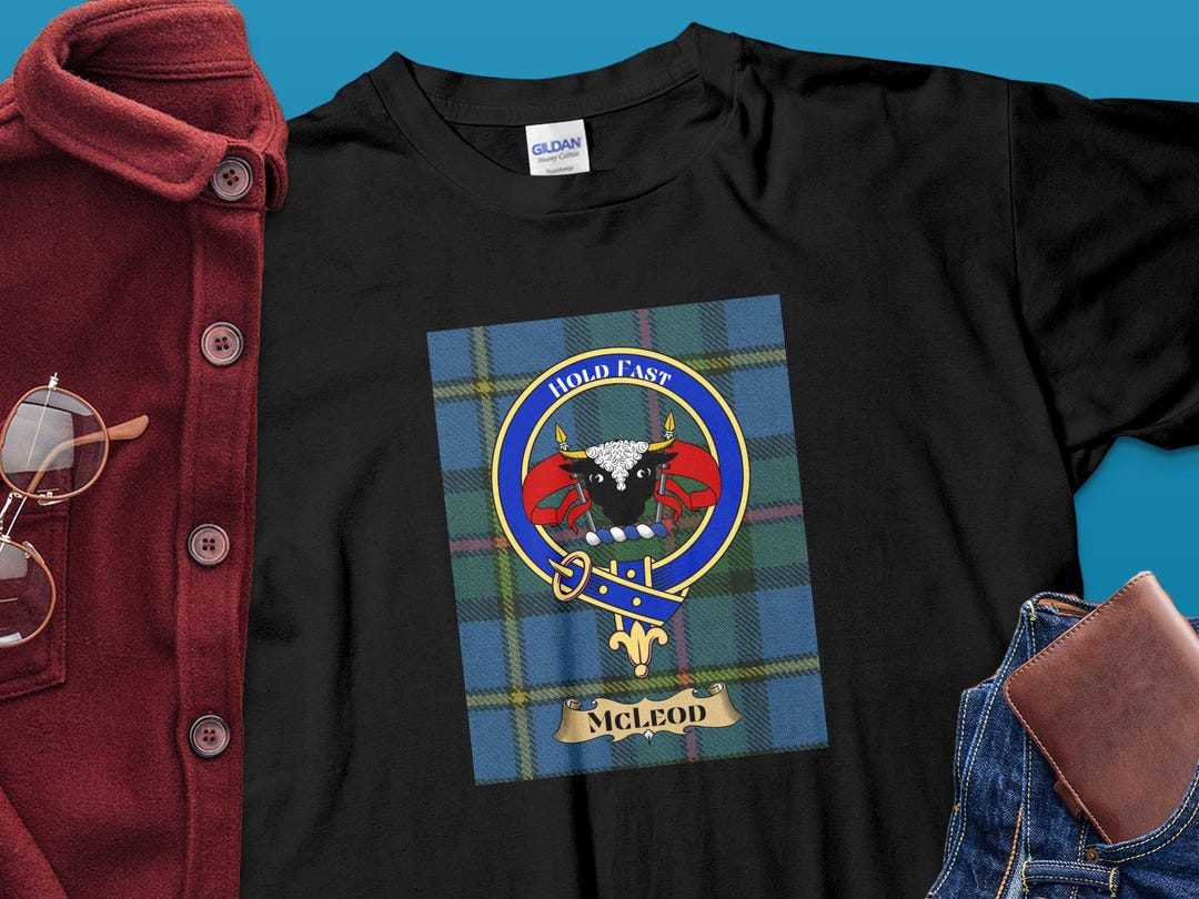 Mcleod Scottish Clan Crest Tartan Background, Hold Fast Banner ...