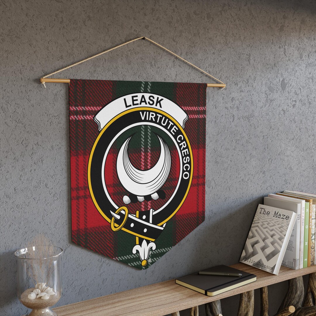 Leask Clan Crest Tartan Pennant: Scottish Heritage, Family Pride ...