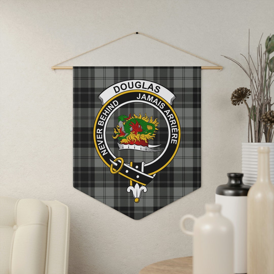 Douglas Clan Scottish Tartan Pennant, Douglas Family Scottish Wall ...