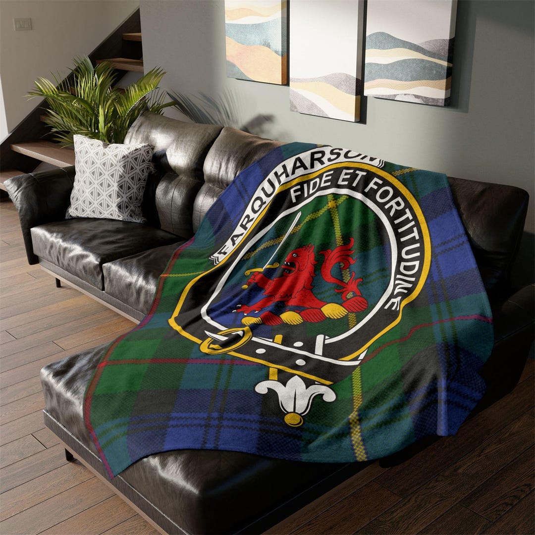 Farquharson Scottish Clan Tartan Fleece Blanket: Soft Minky Throw - Etsy