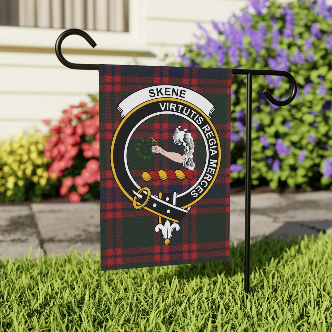 Skene Clan Garden Flag, Skene Family Crest Flag, Scottish Heritage ...