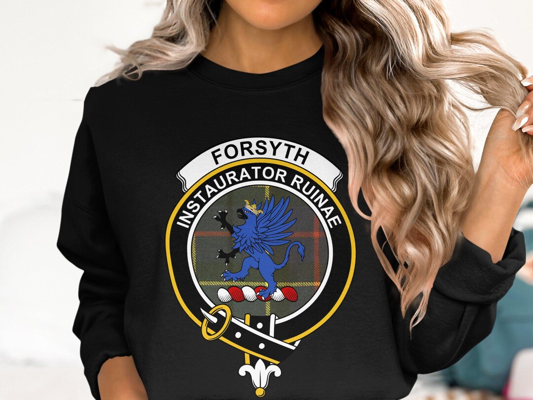 Forsyth Crest Scottish Clan T Shirt, Forsyth Family Emblem Tee ...