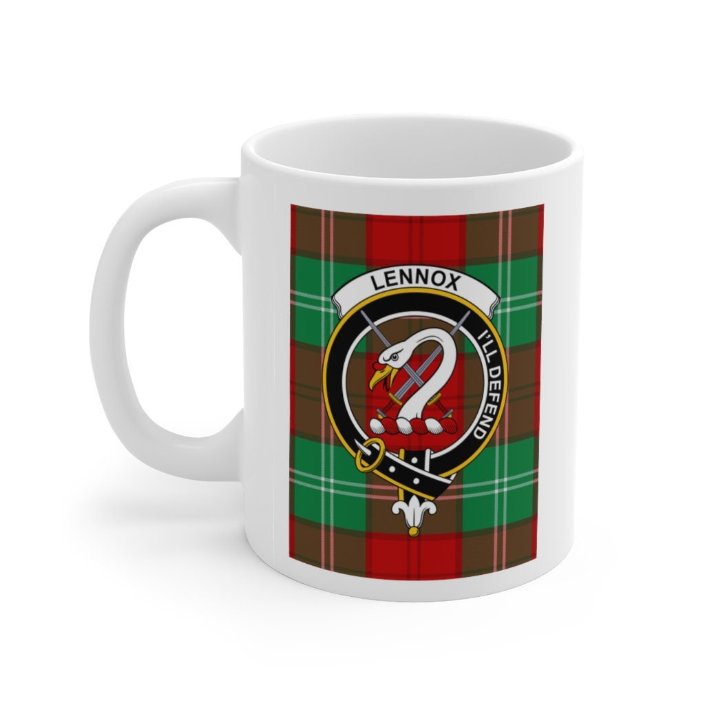 Clan Lennox Scottish Tartan Crest Mug | Etsy