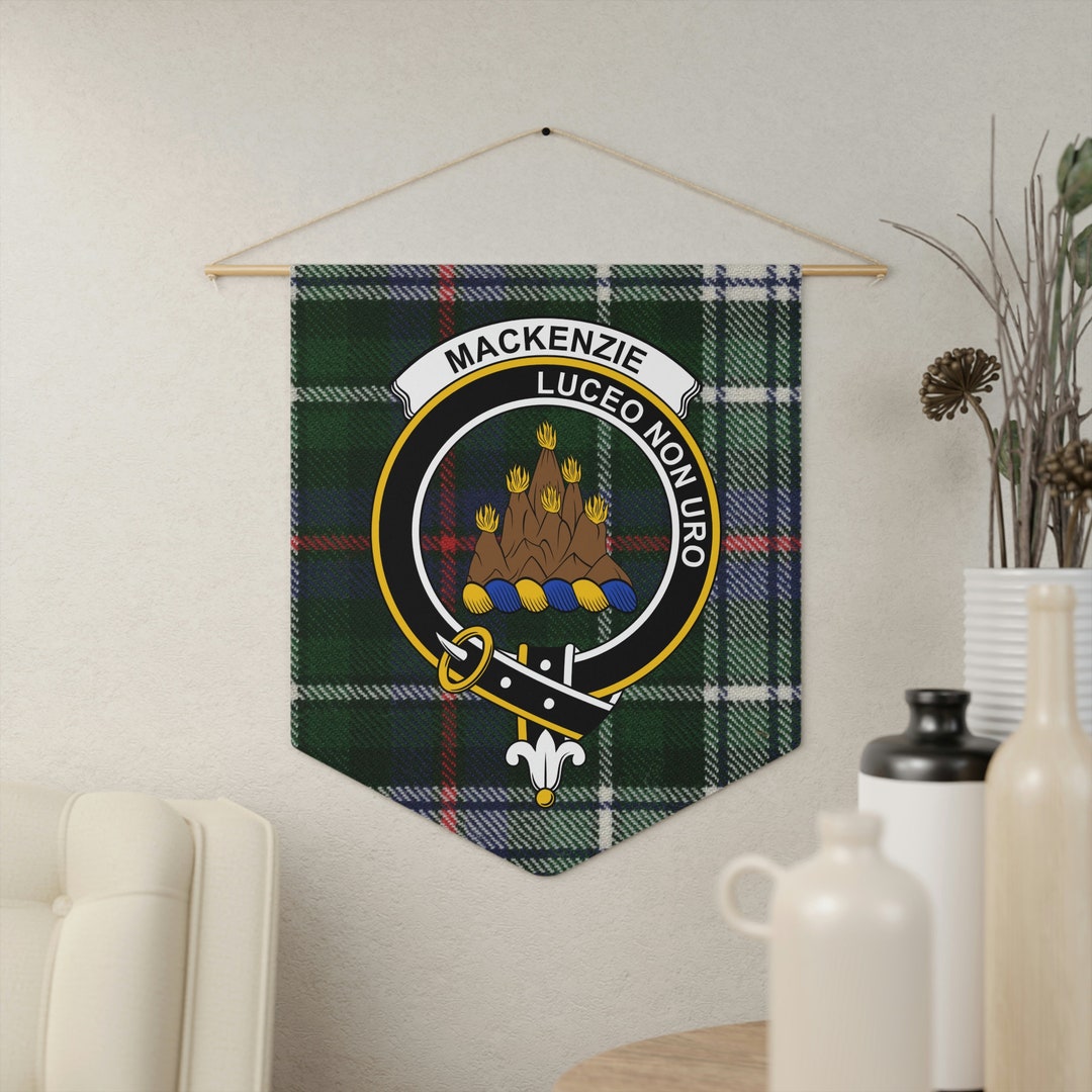 Mackenzie Clan Scottish Tartan Pennant, Mackenzie Family Scottish Wall ...
