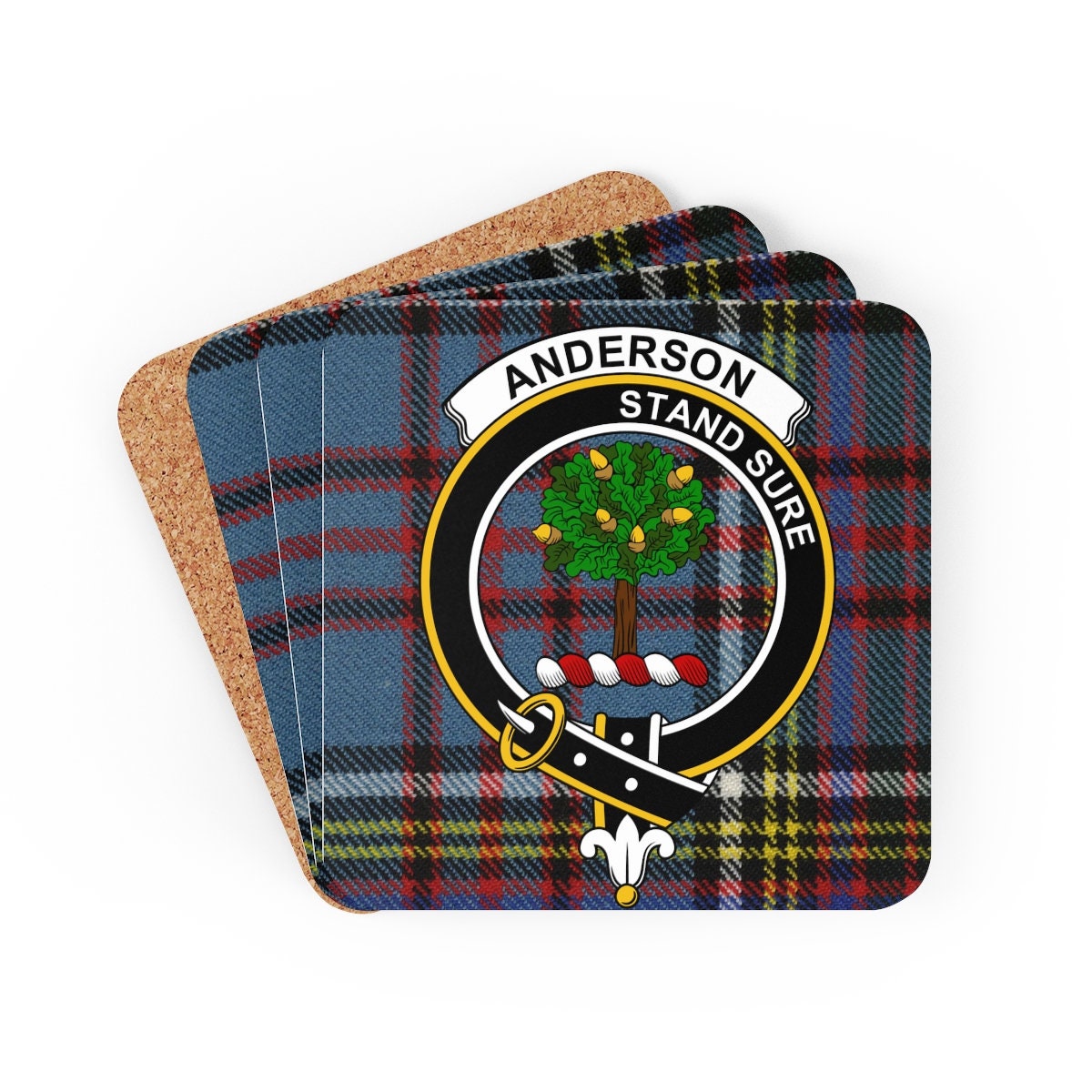 Personalized Scottish Tartan Coaster Set Unique Scottish - Etsy