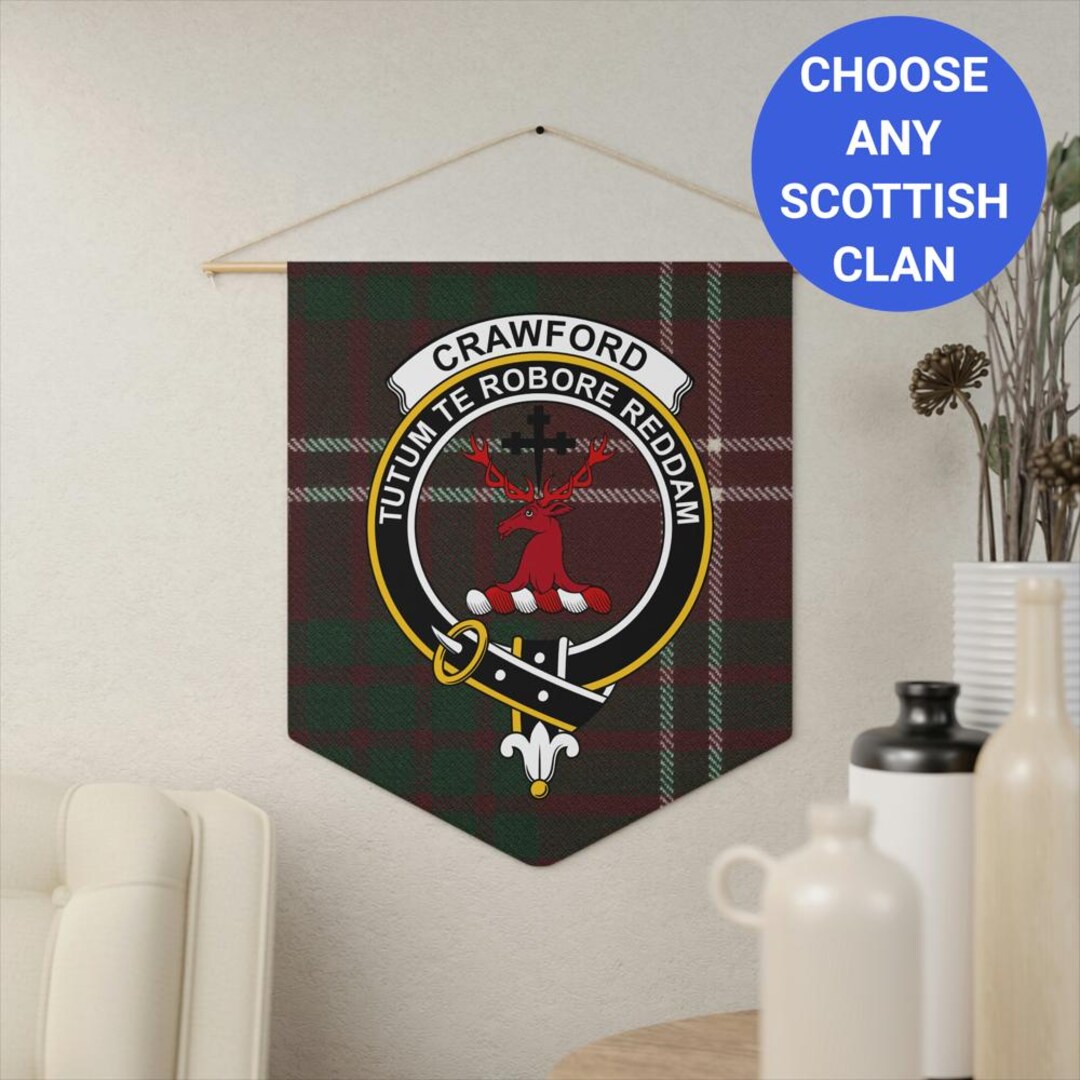 Banderín de pared personalizado con el escudo del clan escocés ...