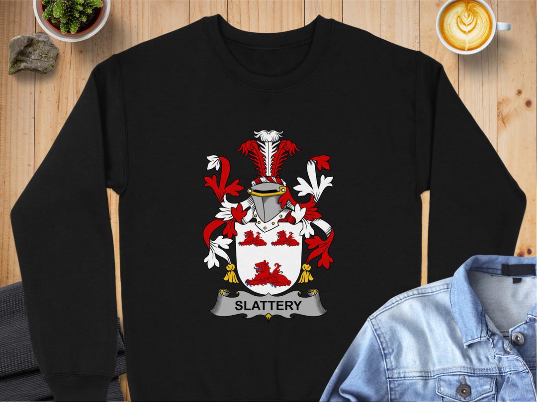 Slattery Irish Surname Coat of Arms Sweatshirt, Irish Pride Hoodie ...