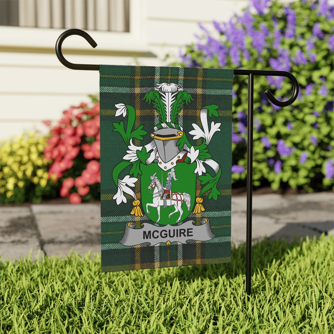 Mcguire Coat of Arms Irish Garden & House Banner, Irish Tartan Flag ...