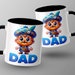 Cute Scottish Dad Cartoon T-shirt Mug Blanket, Father's Day Gift ...
