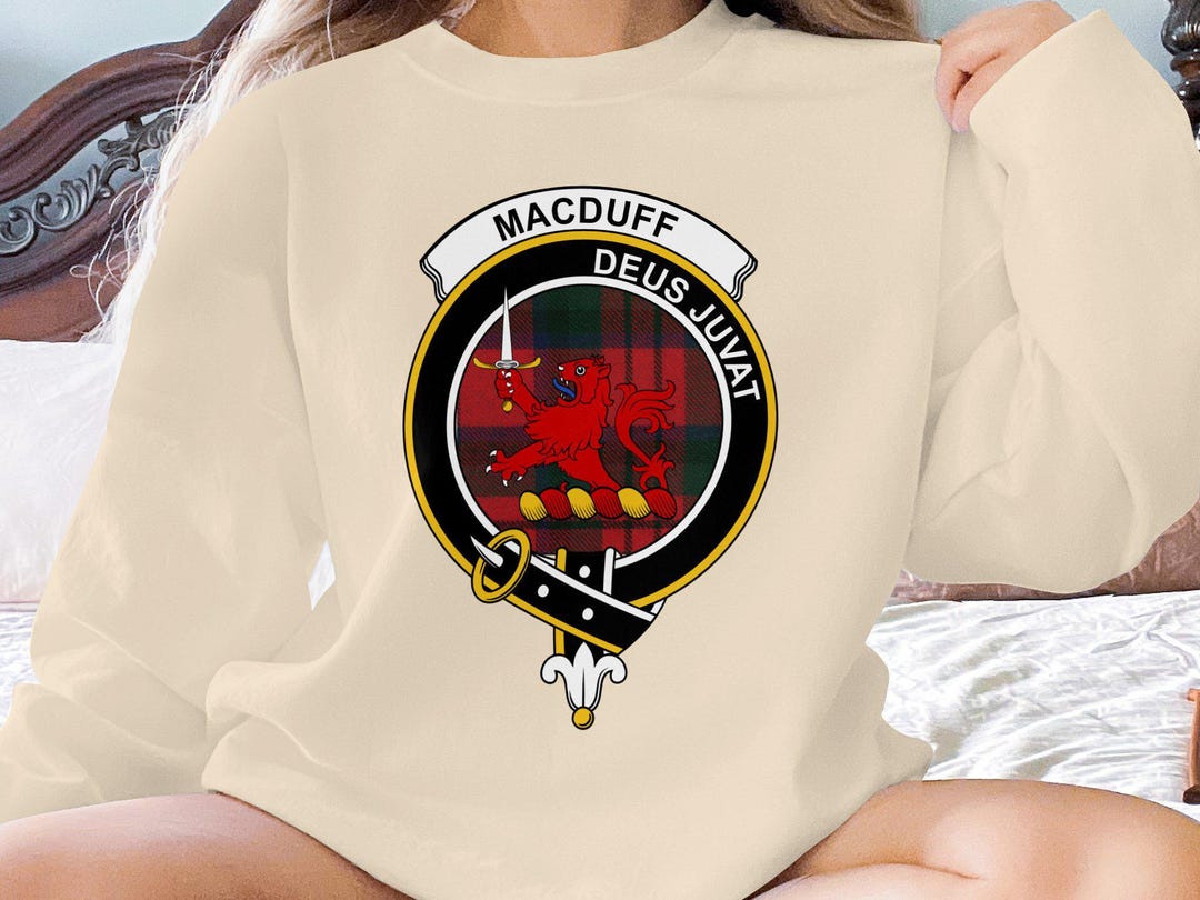 Macduff Scottish Clan Crest Tartan Long Sleeve Tee Hoodie Sweatshirt ...