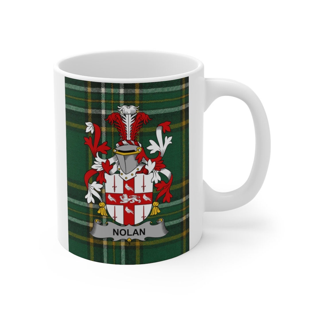 Nolan Coat of Arms Irish Mug, Irish Gift, Irish Heritage, Ireland ...