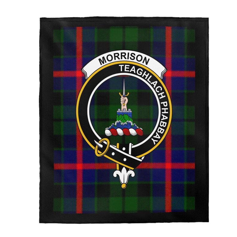 Clan Morrison Scottish Tartan Crest Blanket Scottish Clan - Etsy