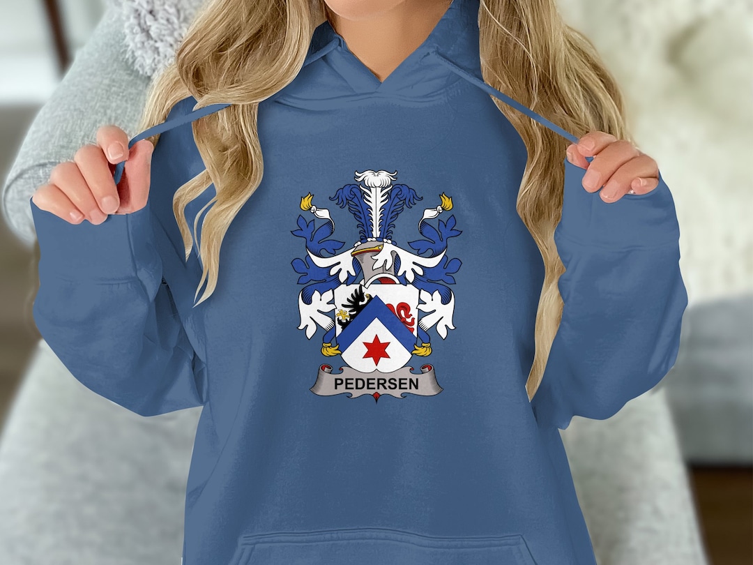 Custom Pedersen Family Crest T-shirt, Norwegian Surname Heritage ...