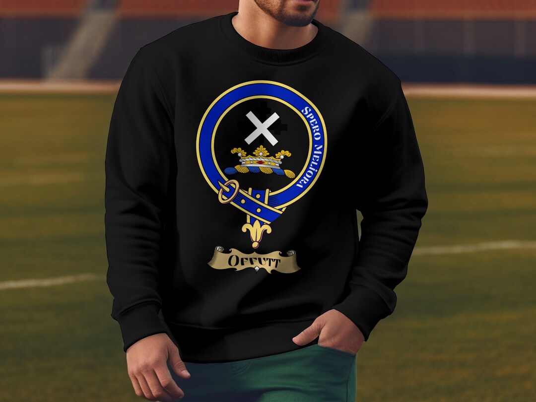 Scottish Clan Offutt Crest Badge T-shirt, Heraldic Emblem Unisex Hoodie ...