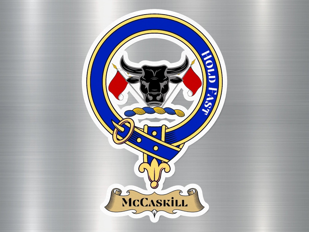 Scottish Clan Mccaskill Crest Kiss Cut Sticker, Die Cut Magnet ...