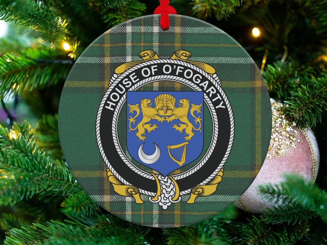 O'fogarty Coat of Arms Irish National Tartan Background Christmas ...