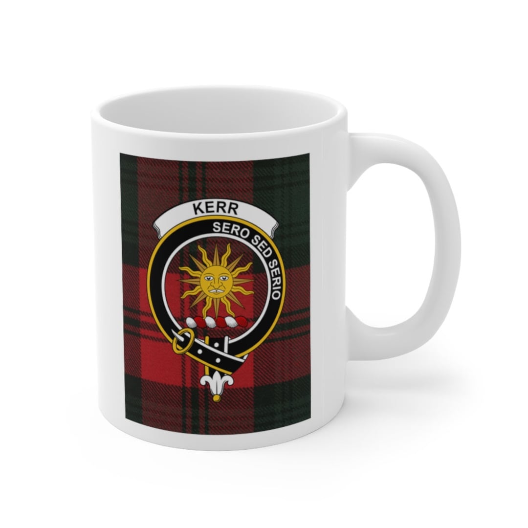 Clan Kerr Scottish Tartan Crest Mug Scottish Clan Gift Kerr - Etsy
