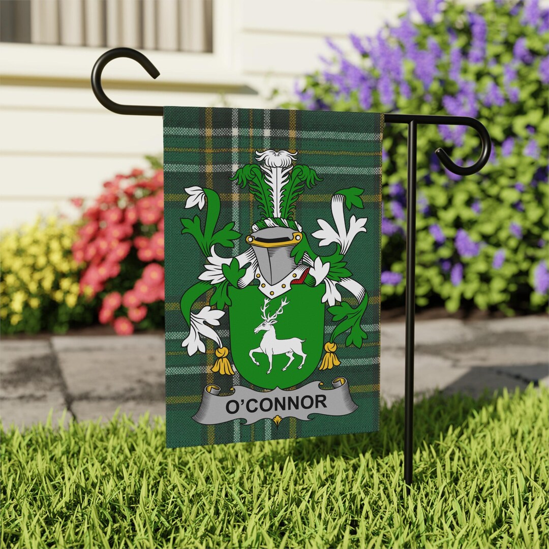 O'connor Irish Coat of Arms Garden Flag, Surname Tartan Flag, Family ...