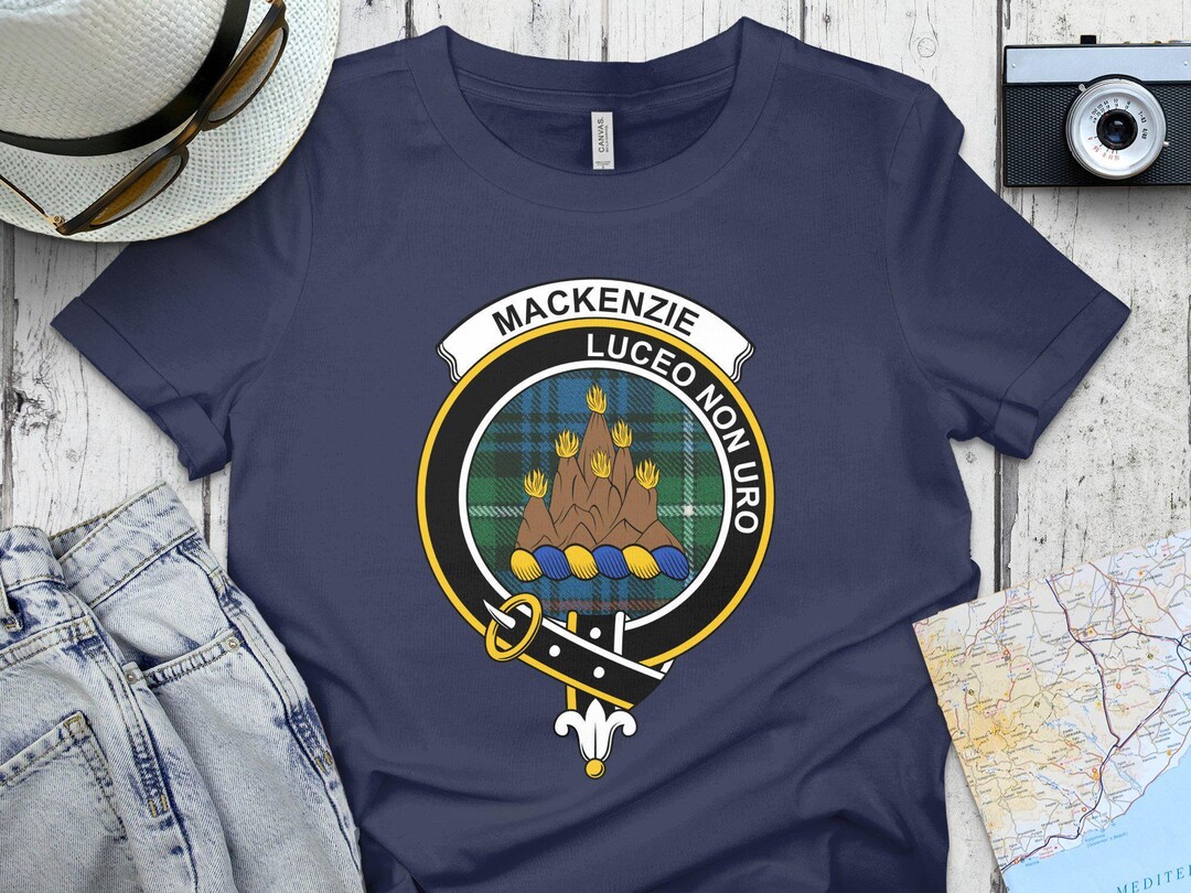 Mackenzie Clan Crest Tartan Background T-shirt, Sweatshirt, Hoodie ...