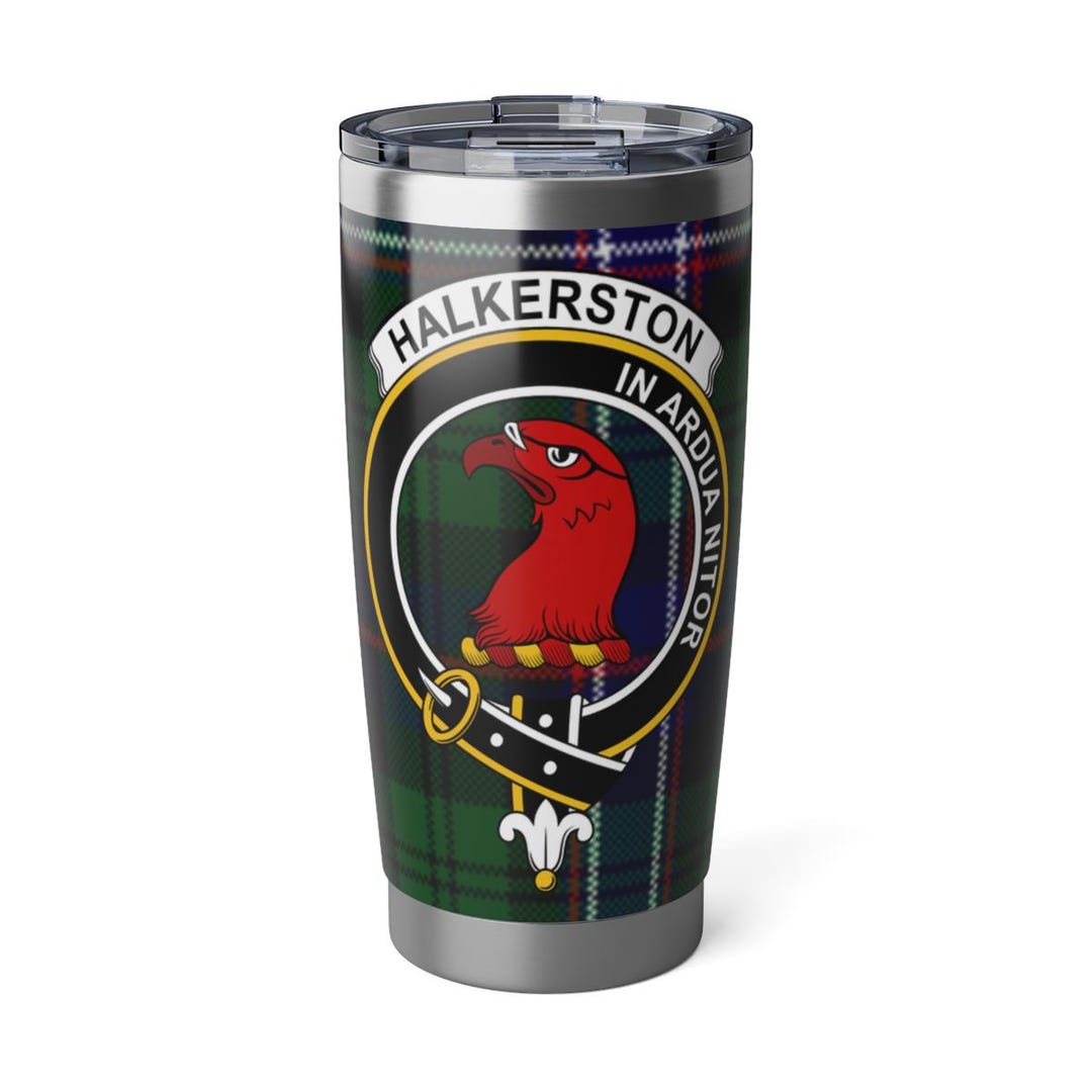 Halkerston Clan Crest 20 Oz Stainless Steel Travel Tumbler Scottish ...