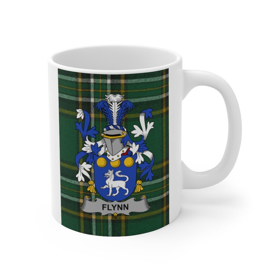 Flynn Coat of Arms Irish Mug, Irish Gift, Irish Heritage, Ireland ...