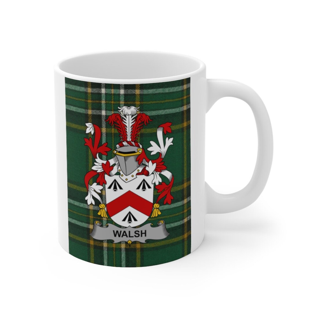 Walsh Coat of Arms Irish Mug Irish Gift Irish Heritage - Etsy