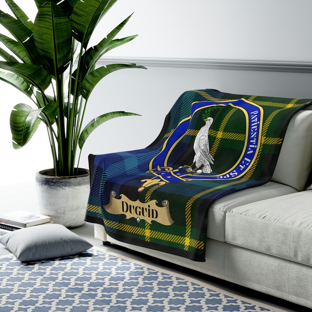 Clan Duguid Scottish Tartan Blanket, Duguid Surname Crest Blanket ...