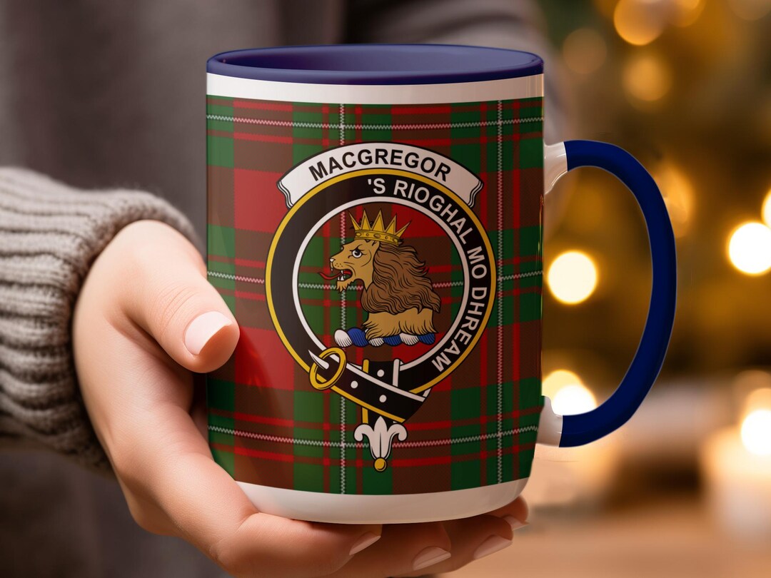 Macgregor Clan Crest Mug, Tartan Mug, Scottish Mug, Family Name Gift ...