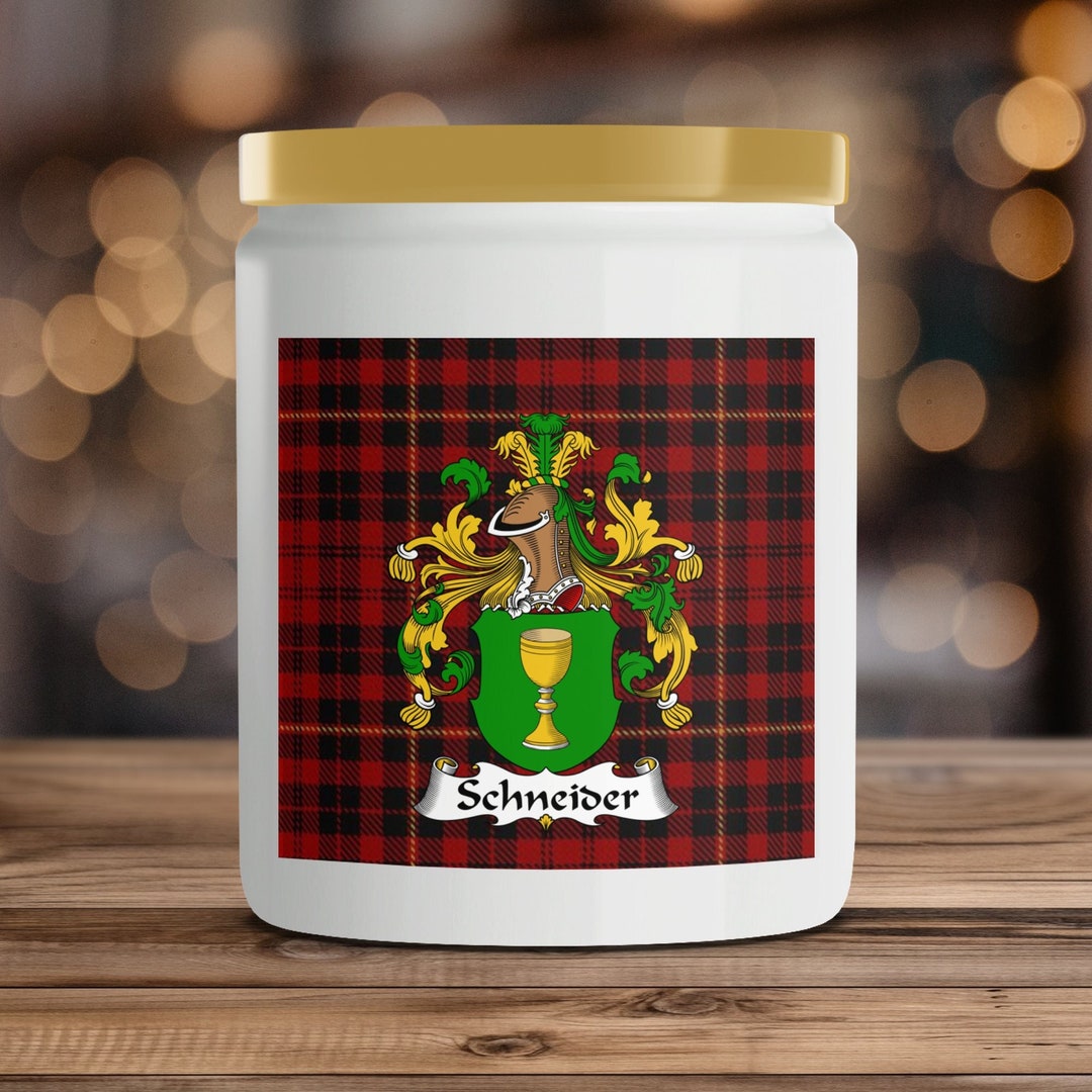 Schneider Family Crest Mug, Customizable Surname, Personalized Family ...