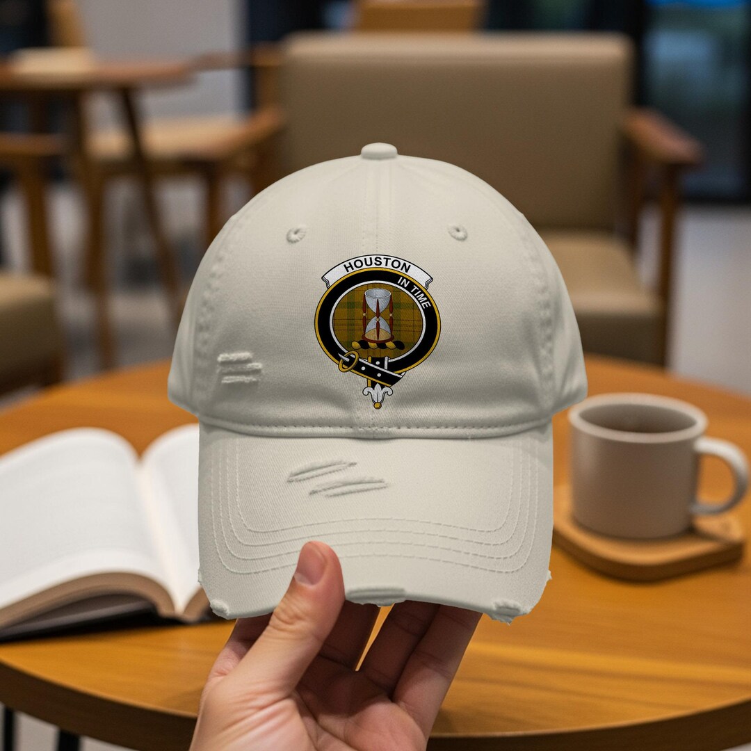 Distressed Houston Clan Crest Baseball Cap: Scottish Heritage - Etsy
