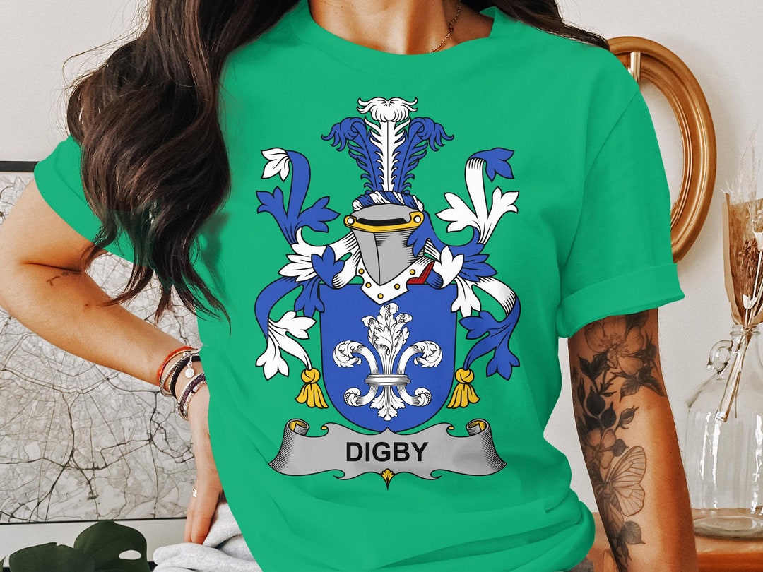 Irish Heritage DIGBY Family Crest Tee, St. Patrick's Day Ancestry Shirt ...