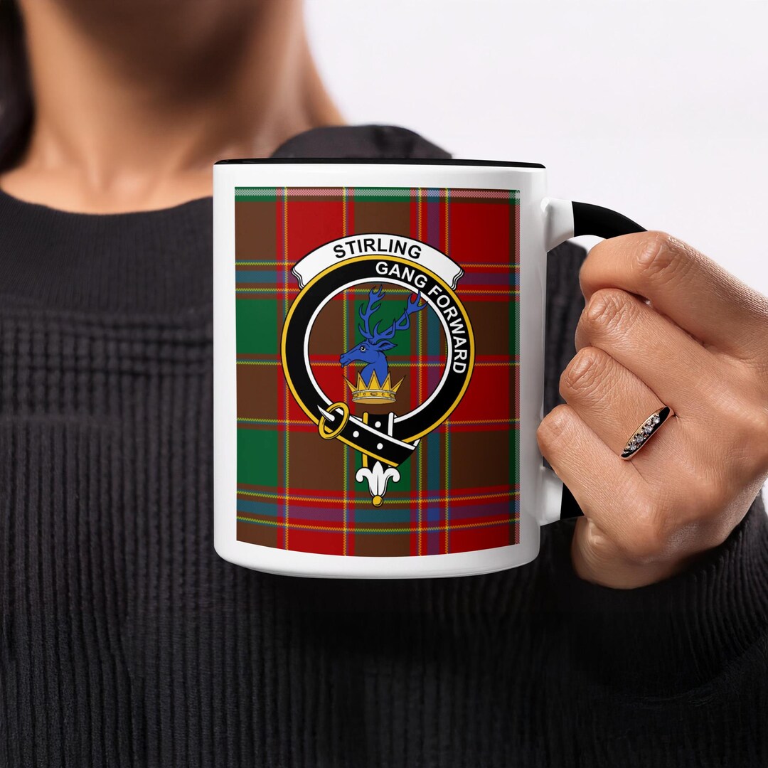 Stirling Gang Forward, Clan Crest Design on a Unique Tartan Pattern ...