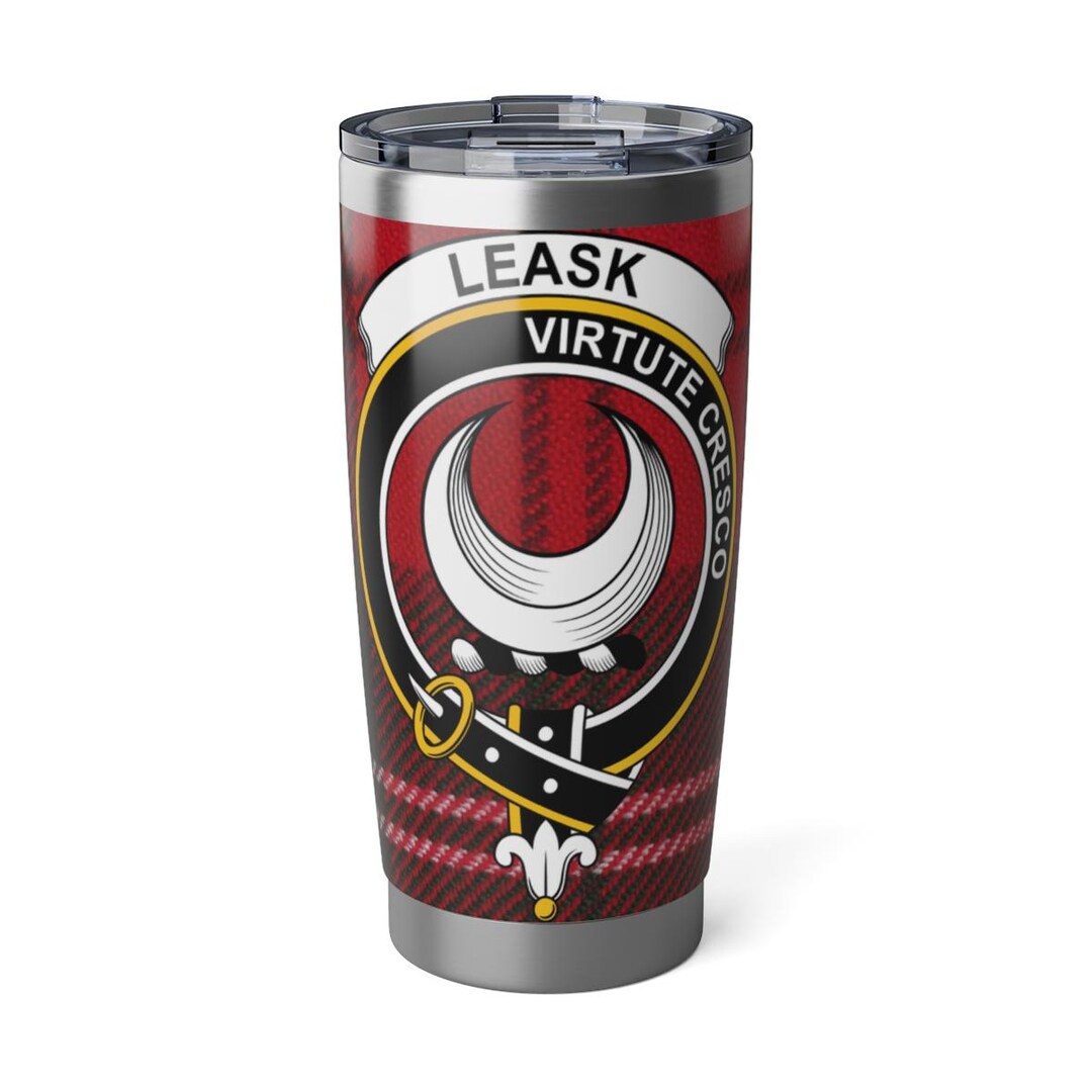Leask Clan Crest 20oz Stainless Steel Travel Tumbler | Tartan Design - Etsy
