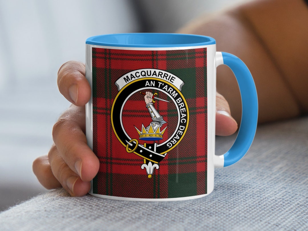 Macquarrie Clan Crest Mug, Scottish Tartan Clan Mug, Clan Macquarrie ...