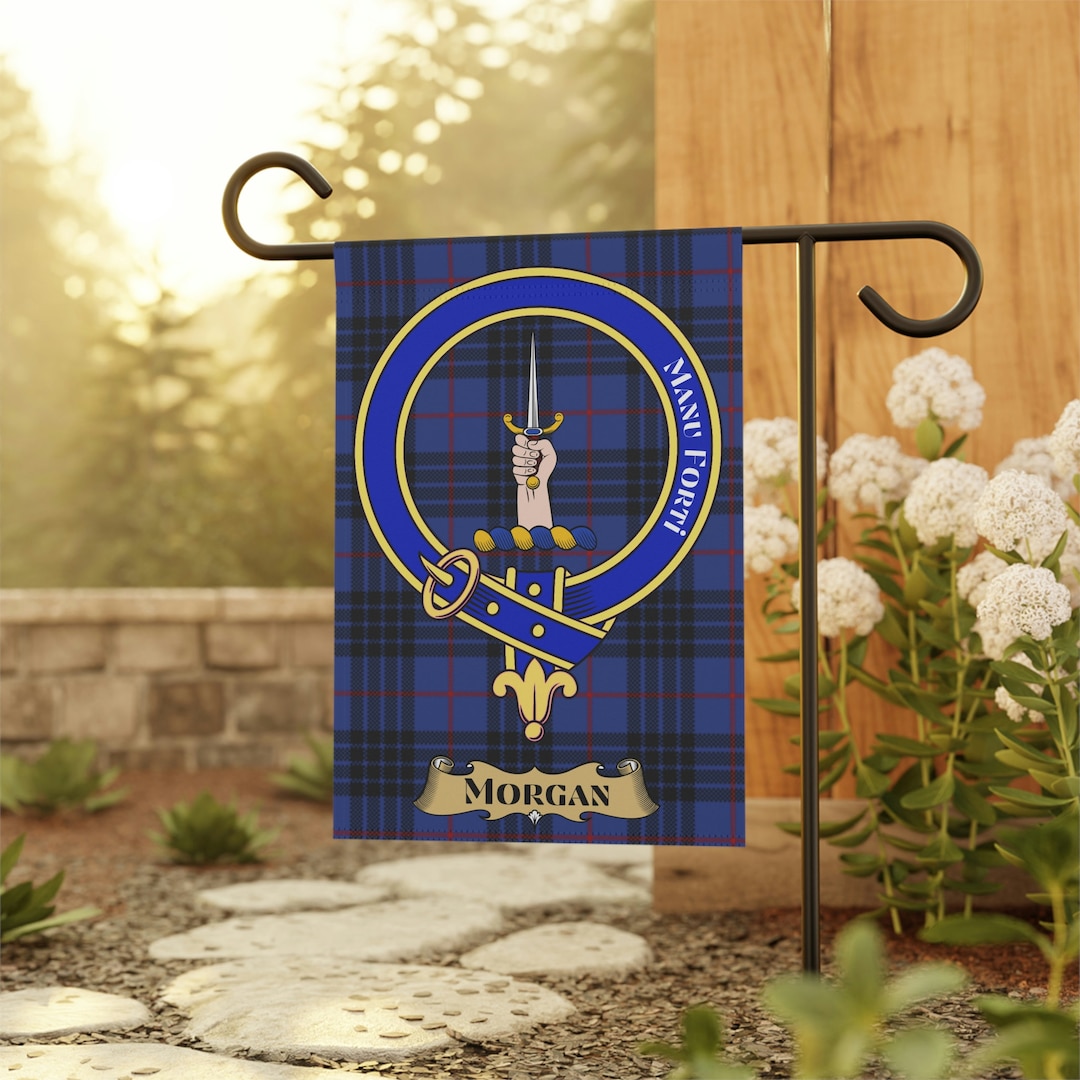 Morgan Clan Scottish Tartan Flag Morgan Garden Banner Etsy