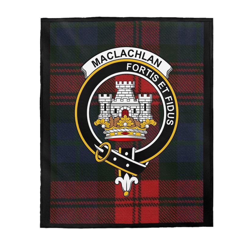Clan Maclachlan Scottish Tartan Crest Blanket Scottish Clan - Etsy