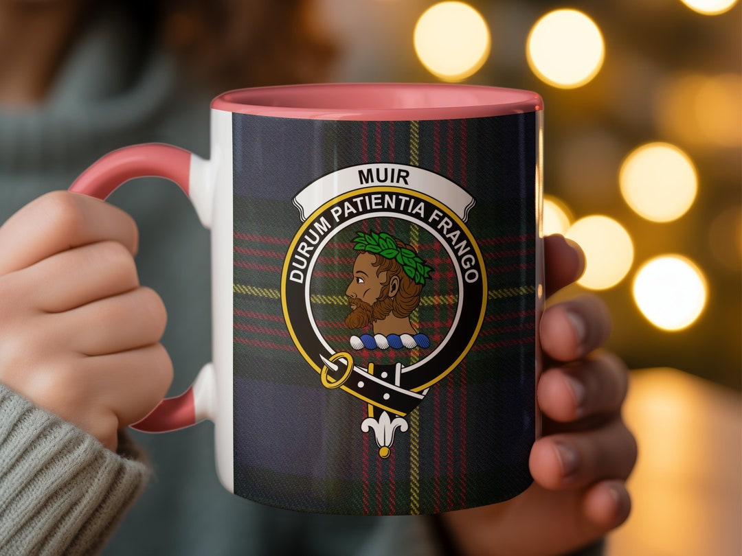 Scottish Clan Muir Crest Mug, Traditional Tartan Pattern, Heritage ...