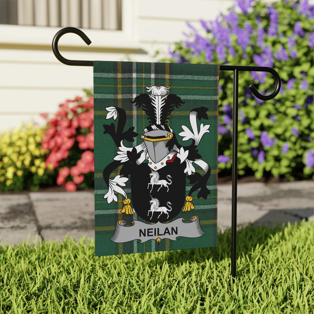 Neilan Irish Coat of Arms Garden Flag, Surname Flag, Family Name on ...