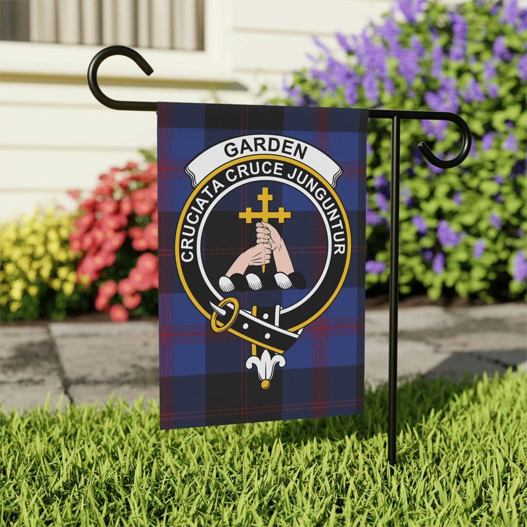 Stewart Scottish Clan Garden Flag, Scottish Clan Crest on Tartan ...