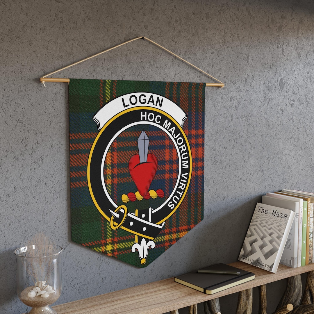 Logan Clan Crest Tartan Pennant: Scottish Family Heritage, Decorative ...