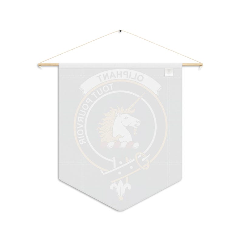 Banderín de tartán con el escudo del clan Oliphant: herencia escocesa ...