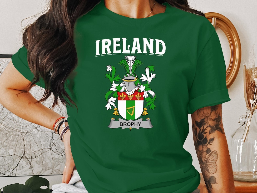 Brophy Irish Coat of Arms T-shirt: Family Crest St Patricks Day Tee - Etsy