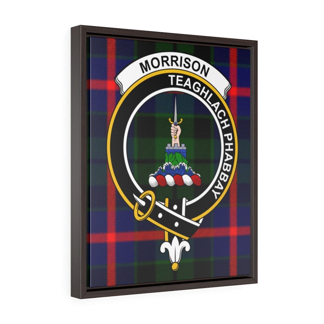 Clan Morrison Tartan Crest Scottish Wall Canvas - Etsy