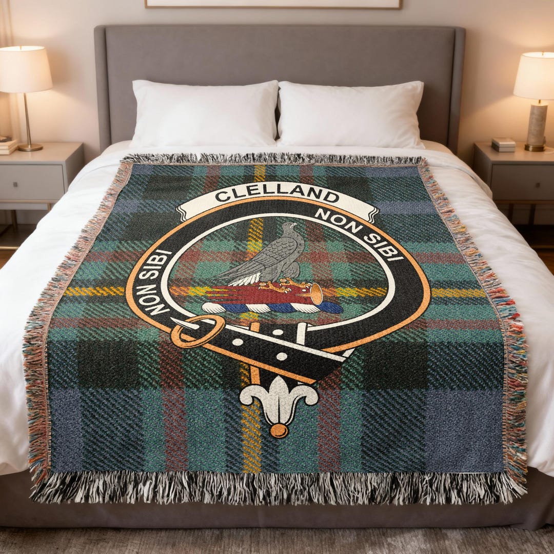 Clelland Premium Heirloom Quality 100 Percent Cotton Scottish Clan ...